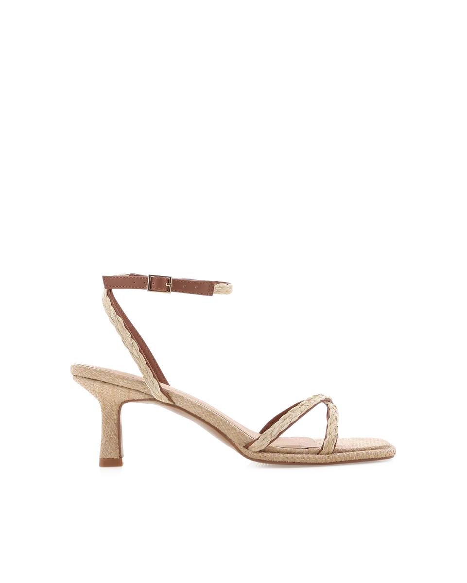 Billini Harissa Heels in Natural Raffia | Woven Heels Neutral at Bella ...
