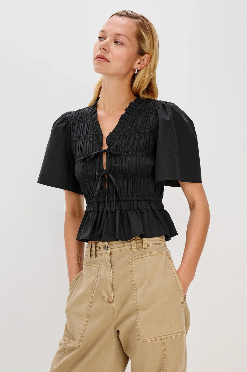 Rails Clothing Portia Peplum Cotton Top | Bella Maas Boutique